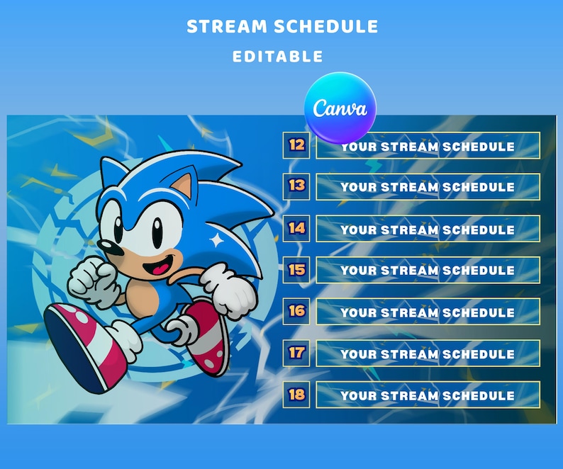 Speed Runner Animated Stream Overlay Package, Blue Theme Stream ...