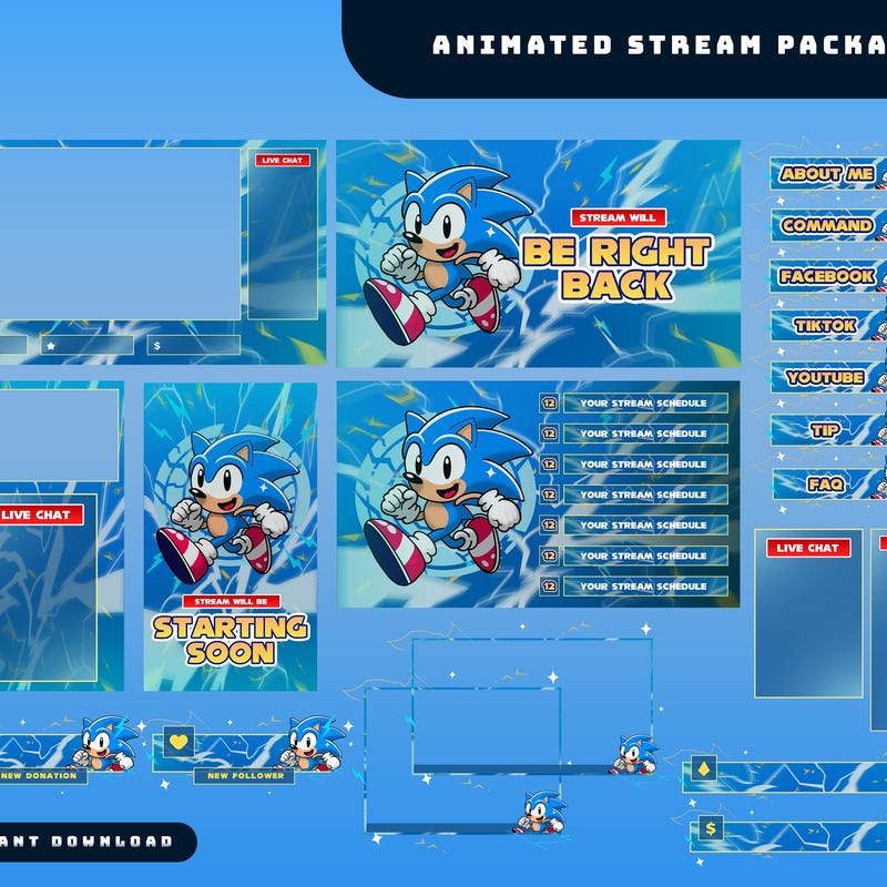 Sonic Twitch Png - Etsy