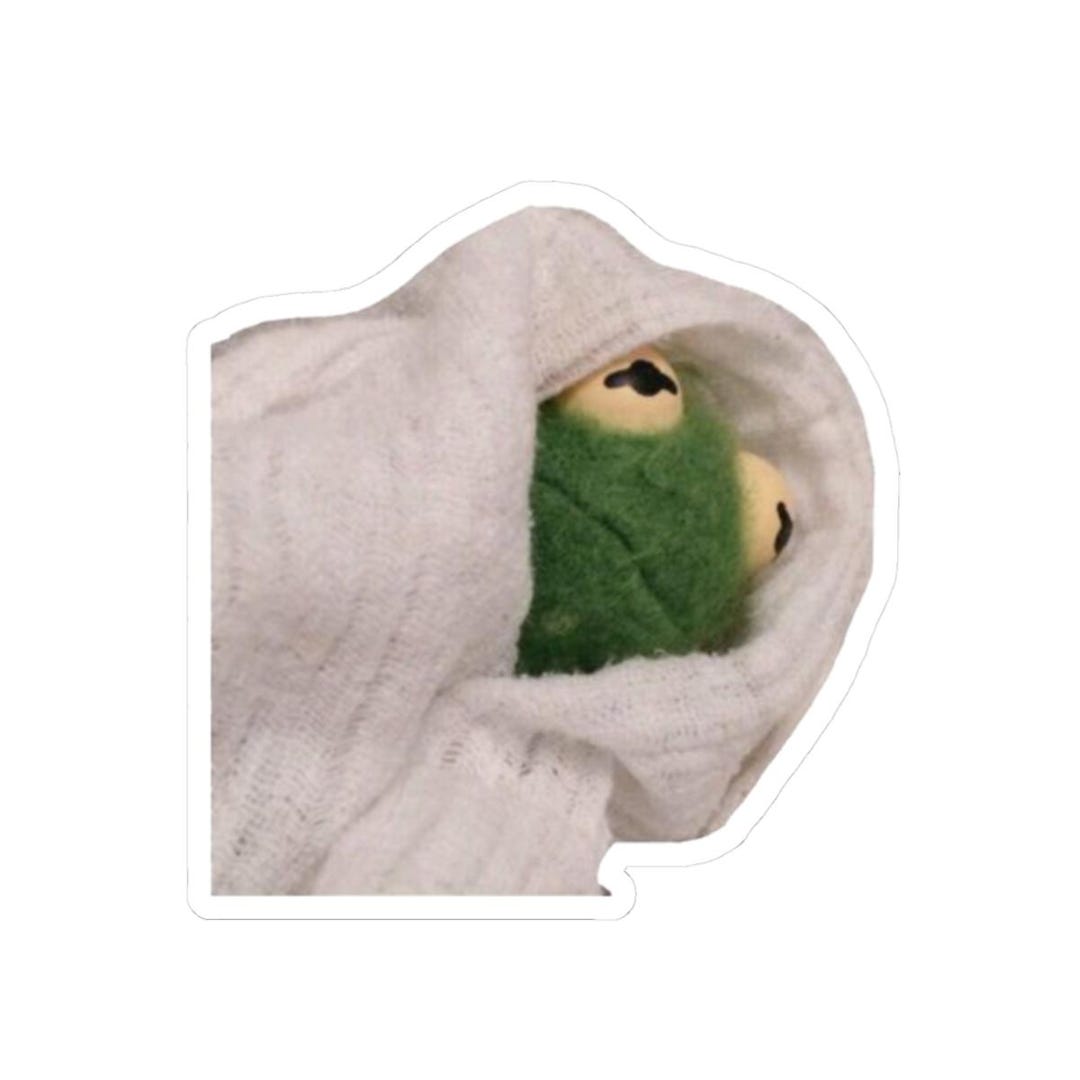 Kiss-cut Stickers - Kermit the Frog Meme Sticker Blanket, Laptop Decal ...