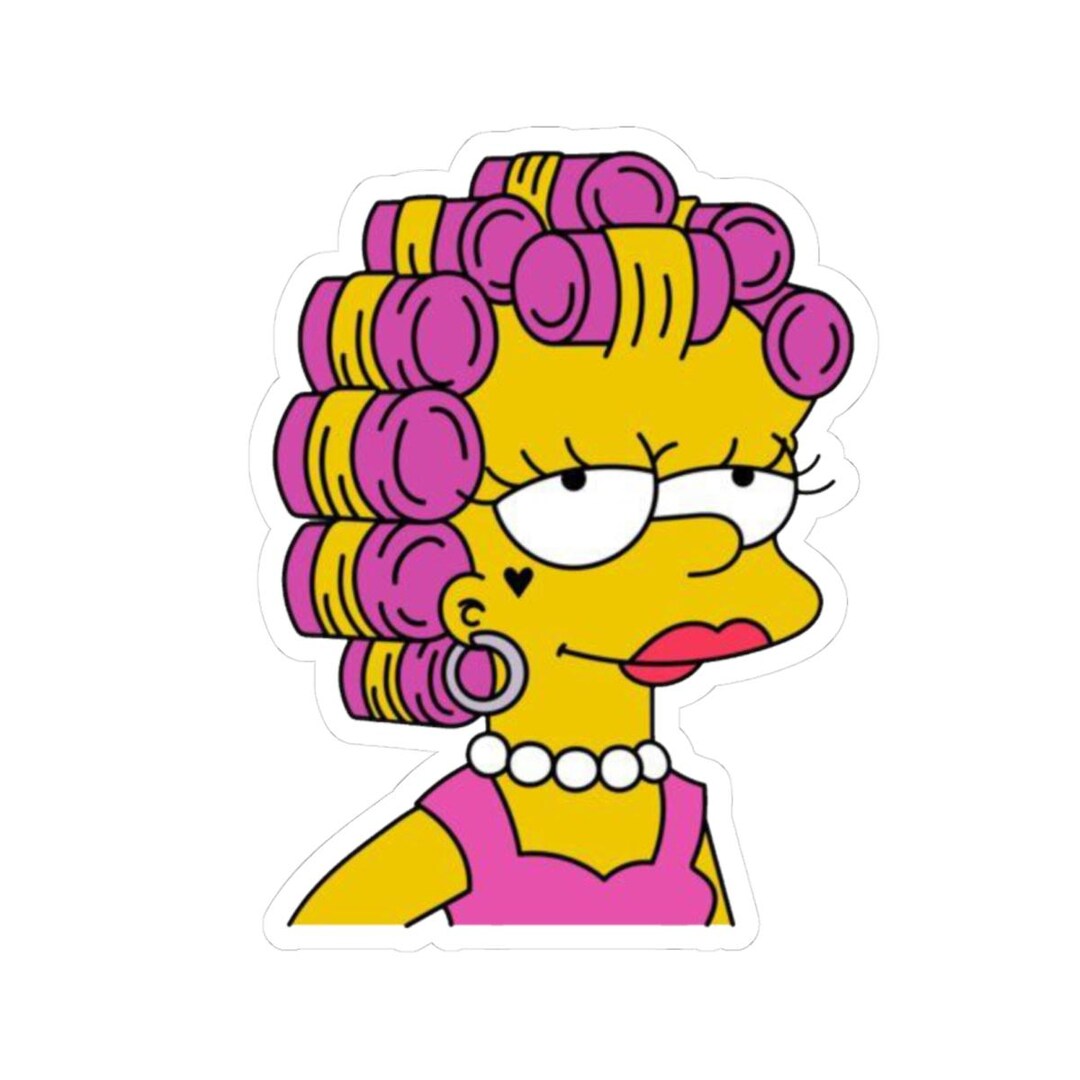 Lisa Simpson Meme Kiss-cut Stickers, Funny Cartoon Character Decal ...