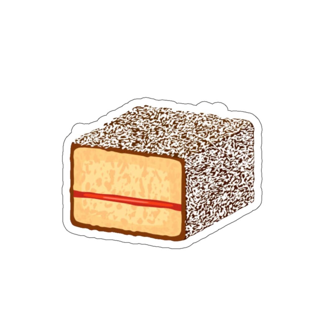 Lamington Aussie Snack Sticker, Australian Food Decal, Fun Foodie Gift ...