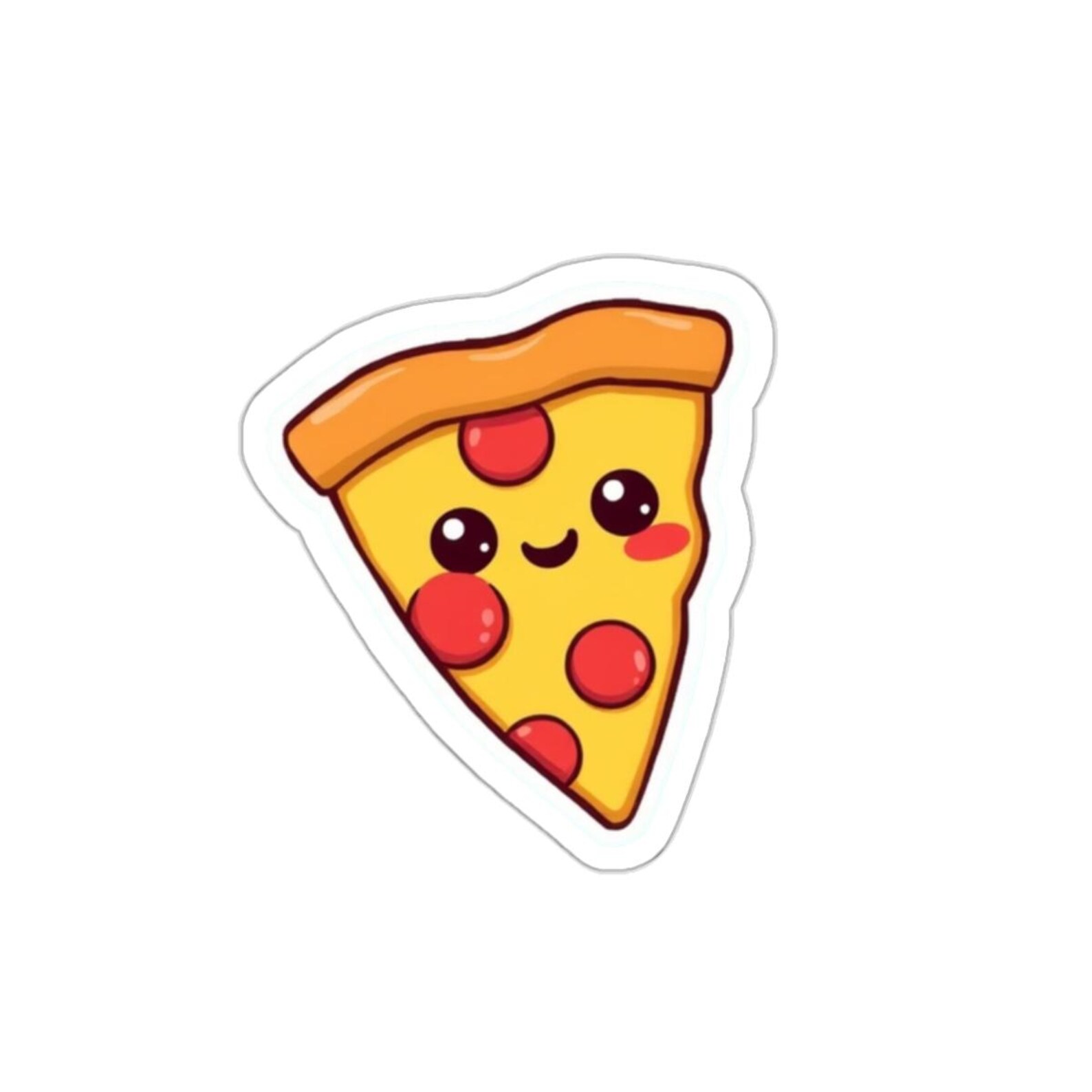 Kawaii Pizza Stickers, Cute Pepperoni Decals, Fun Food Laptop Decals ...