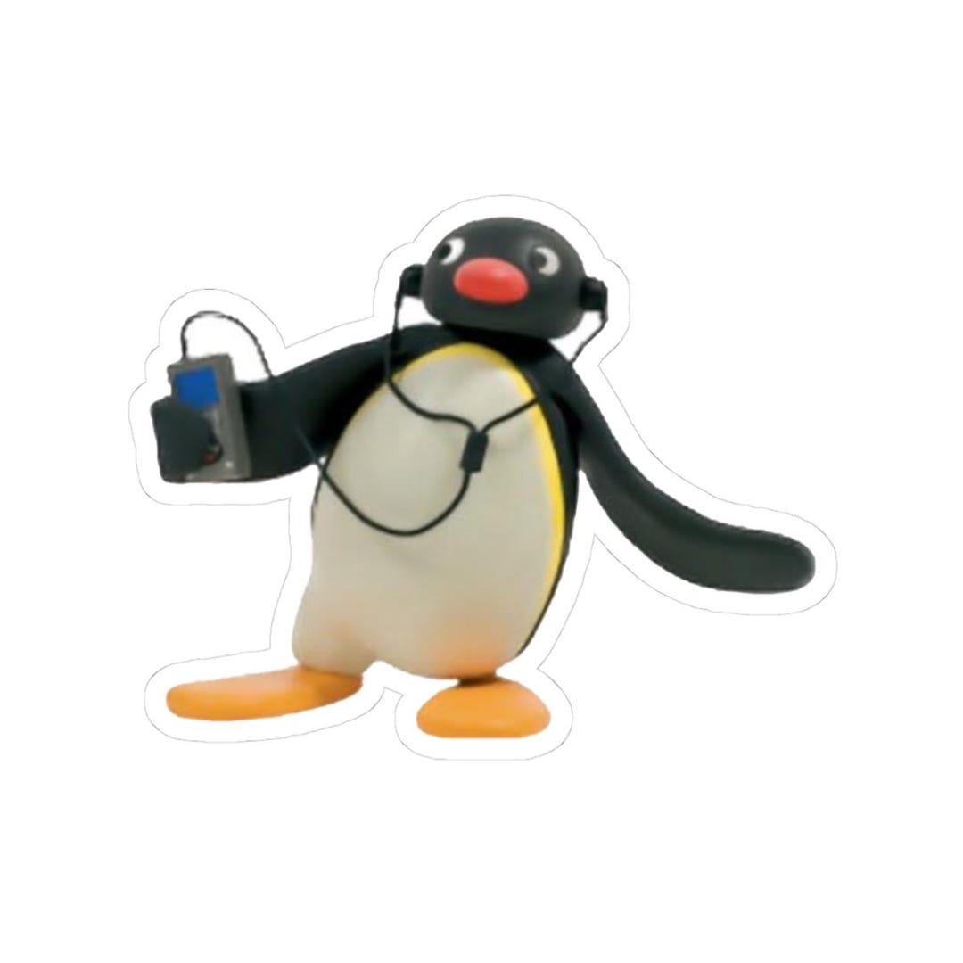 Pingu TV Show Sticker, Funny Meme Stickers, Laptop Decal, Water Bottle ...