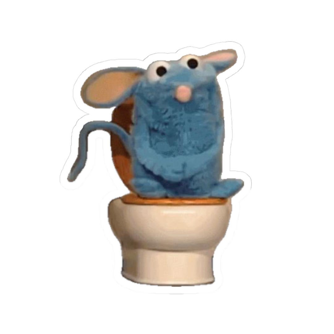 Tutter Bear Kiss-cut Stickers, Funny Meme Toilet Decal, Big Blue House ...
