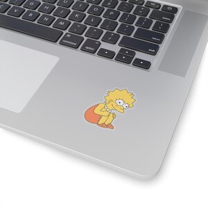 Lisa Simpson Funny Disturbed Stickers, Kiss-cut Vinyl Decals for Laptop ...