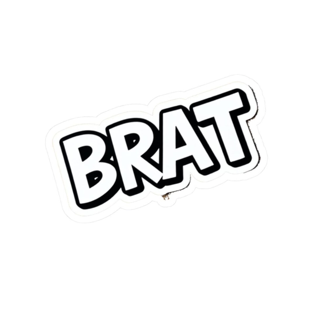 Brat Kiss-cut Stickers, Decal, Bold Writing, Car Decal, Laptop Sticker ...