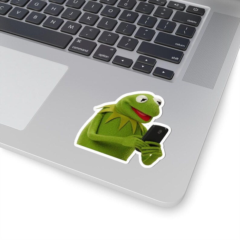 Kermit the Frog Kiss Cut Stickers, Muppet Phone Decor, Cartoon Frog ...