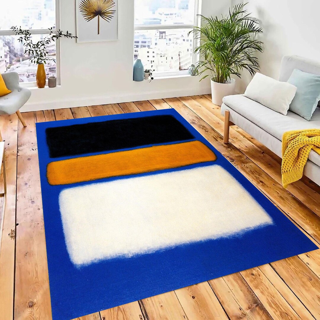 Blue Mark Rothko Rug, Elegant Modern Rug,washable Non-slip Rug ...