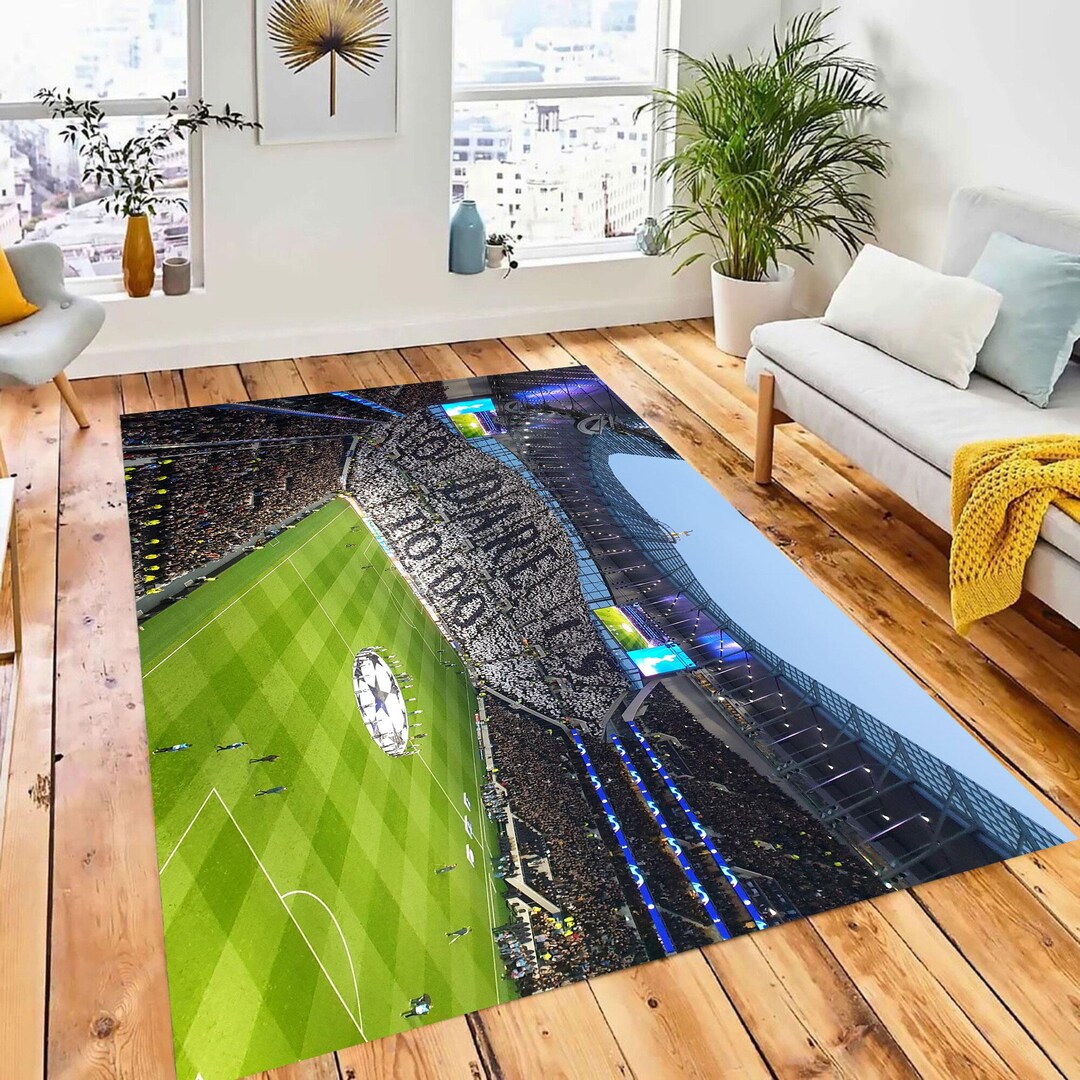 Tottenham Hotspur Stadium Rug: Washable Bamboo Football Decor - Etsy