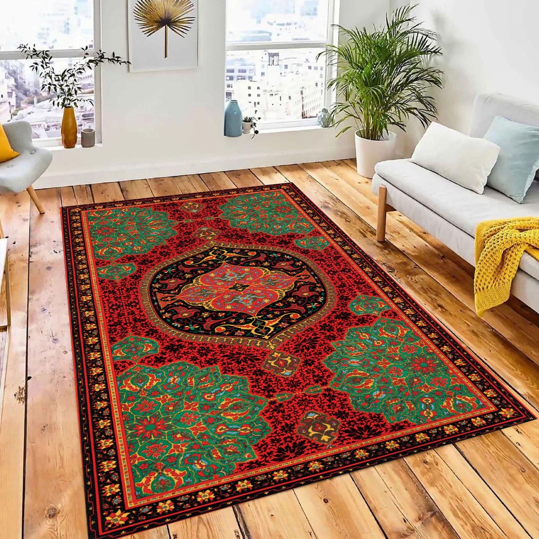 Vintage Patterned Rug,modern Rug,living Room Rug,area Rug,custom Rug ...