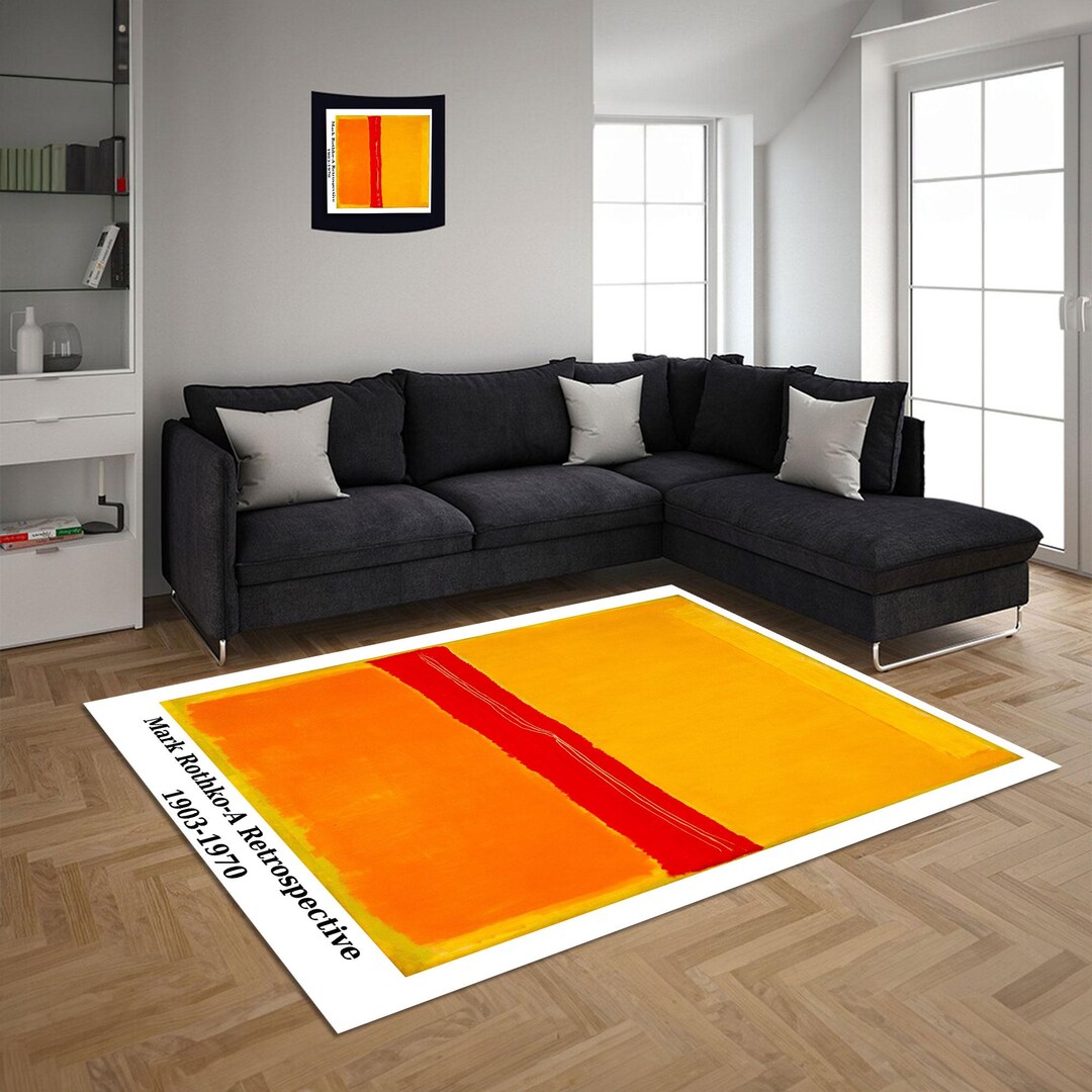Mark Rothko Rug,bamboo Rug, Aesthetic Decor, Abstract Art, Reproduction ...