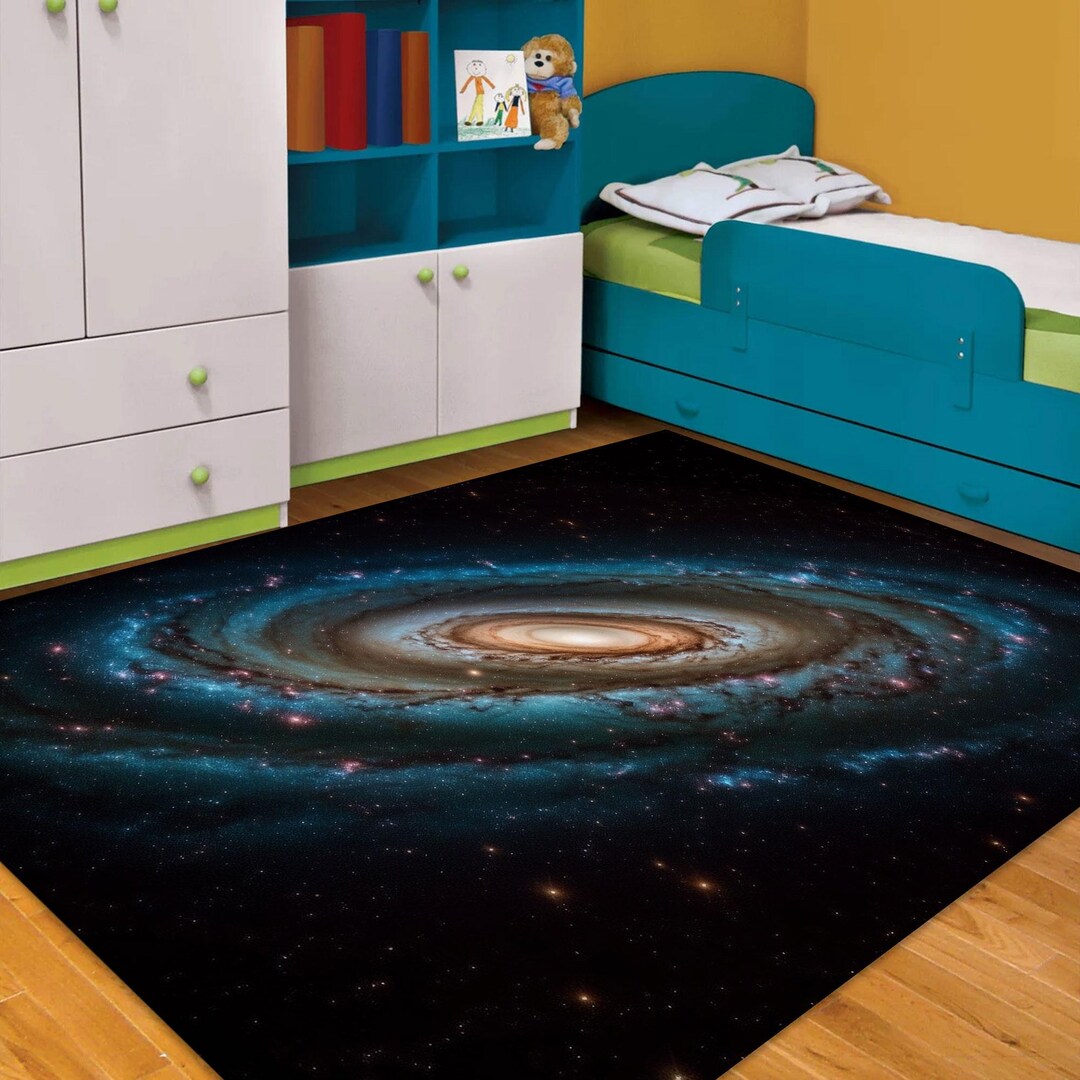 Milky Way Galaxy Rug, Space Themed Home Decor, Cosmic Area Rug for ...