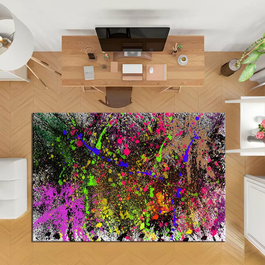 Jackson Pollock Modern Abstract Art Rug,jackson Pollock Art,pollock ...