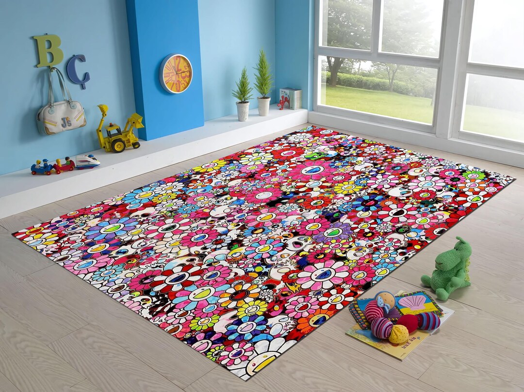 Murakami Takashi Japanese Rug, Takashi Murakami Multicolor Rug ...