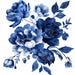 24 Beautiful Blue Floral Clipart, Blue Floral Clipart Bouquet ...