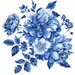 24 Beautiful Blue Floral Clipart, Blue Floral Clipart Bouquet ...