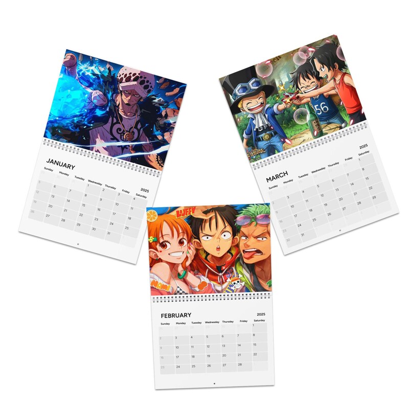 One Piece 2025 Calendar, Yearly Planner Home Decor, Minimalist Monthly ...