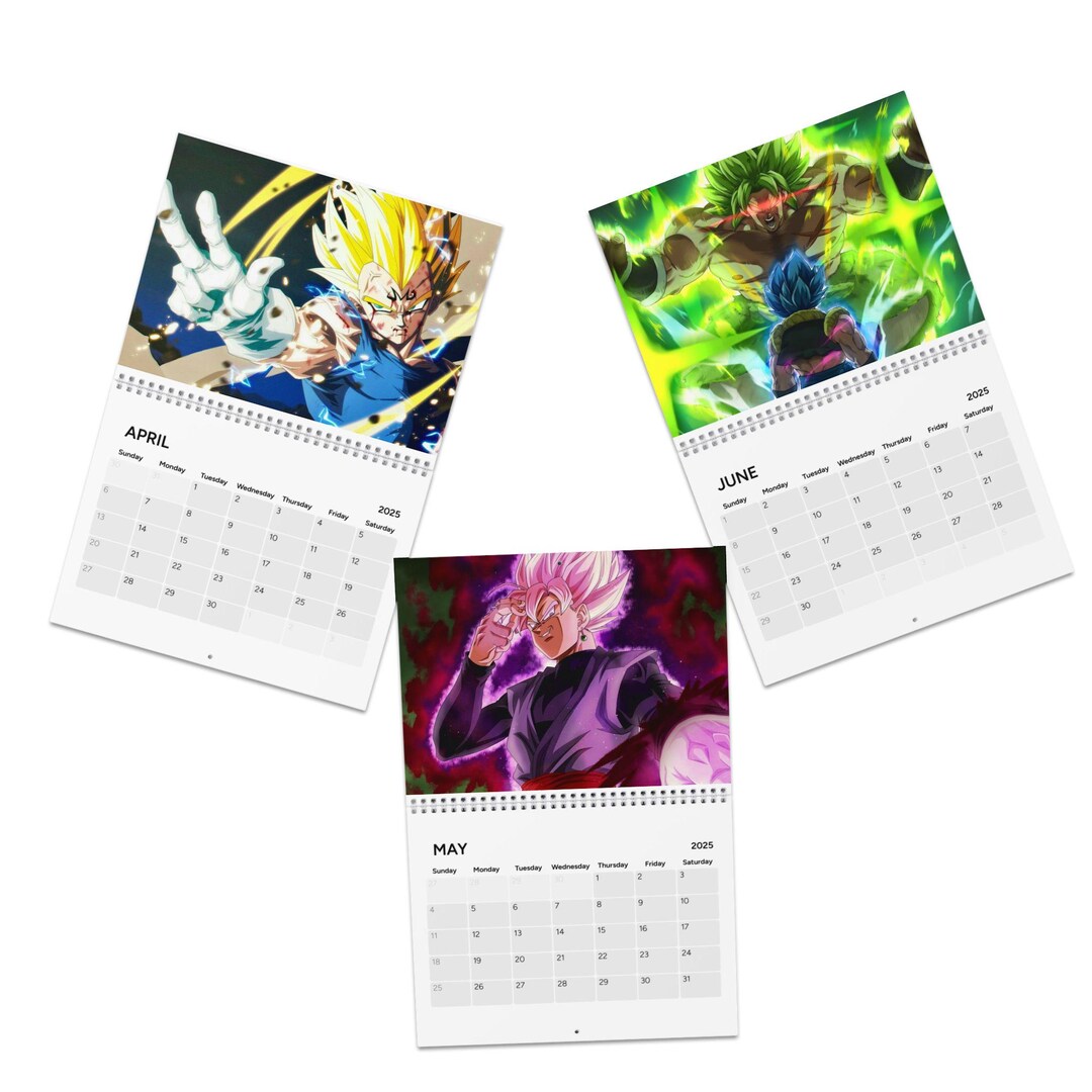 Dragonball 2025 Calendar, Anime Wall Art, Japanese Manga Planner, Goku ...