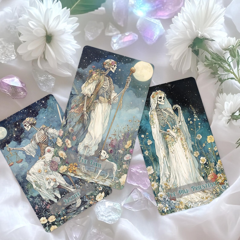 Floral Specter Tarot Deck, 78 Cards Deck With Digital Guidebook ...