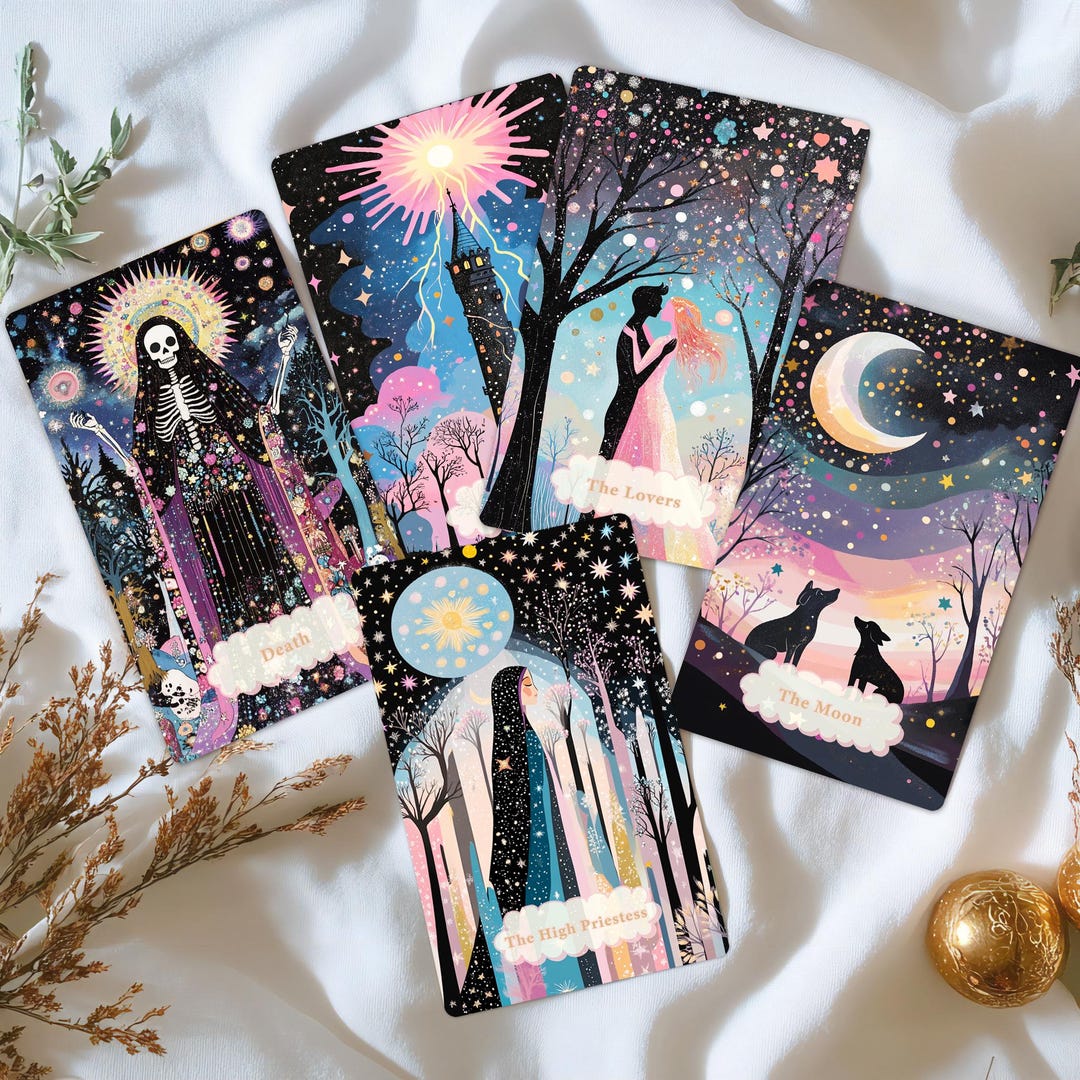 Celestial Grove Tarot Deck, Tarot Card Deck, Tarot Deck With Guidebook, Oracle Deck, 78 Tarot ...
