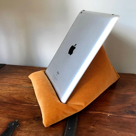 Ipad Pillow Kindle Tablet Cushion Book Stand Gold Mustard | Etsy