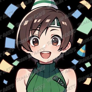 Yuffie Final Fantasy VII FF7 Emotes / Stickers - Anime Chibi Style ...