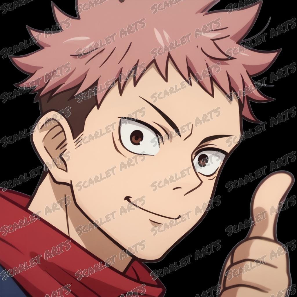 Yuji Itadori Emotes / Stickers Anime Style Twitch, Youtube, Discord ...