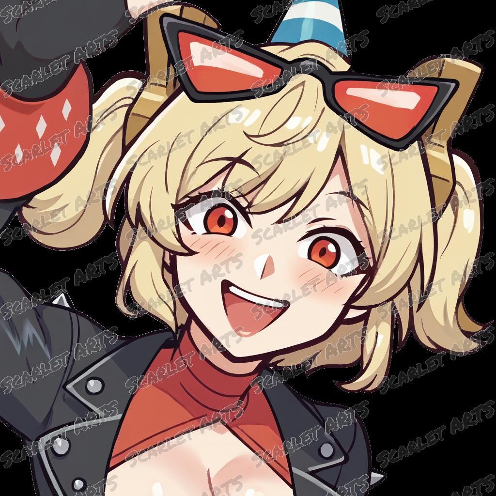 Burnice White Zenless Zone Zero Emotes / Stickers - Anime Chibi Style ...