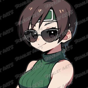Yuffie Final Fantasy VII FF7 Emotes / Stickers - Anime Chibi Style ...