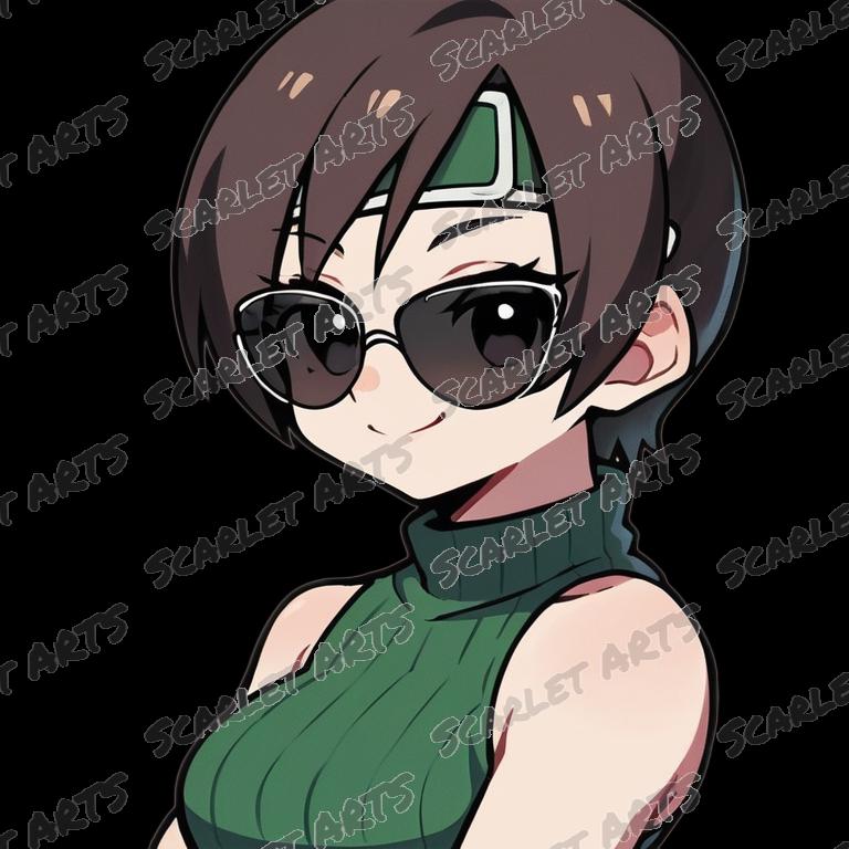 Yuffie Final Fantasy VII FF7 Emotes / Stickers - Anime Chibi Style ...