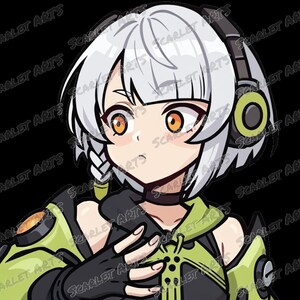 Anby Demara Zenless Zone Zero Emotes / Stickers - Anime Chibi Style ...