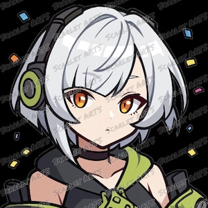 Anby Demara Zenless Zone Zero Emotes / Stickers - Anime Chibi Style ...