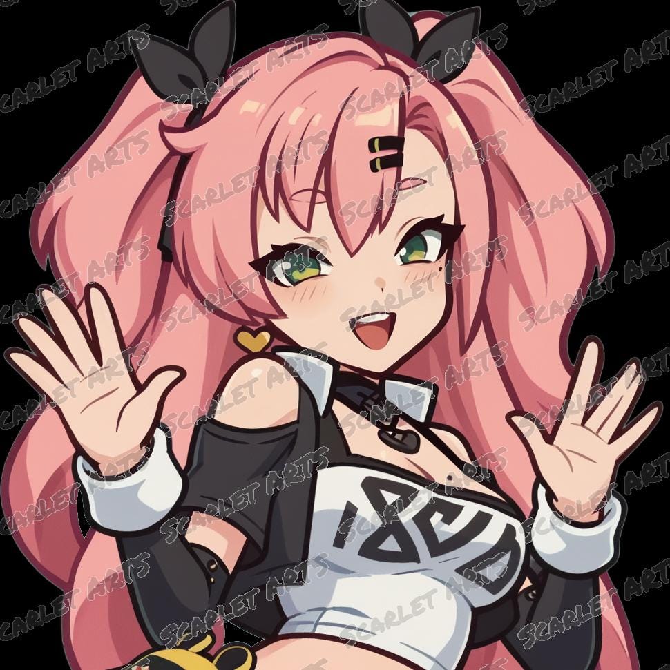 Nicole Demara Zenless Zone Zero Emotes / Stickers - Anime Chibi Style ...