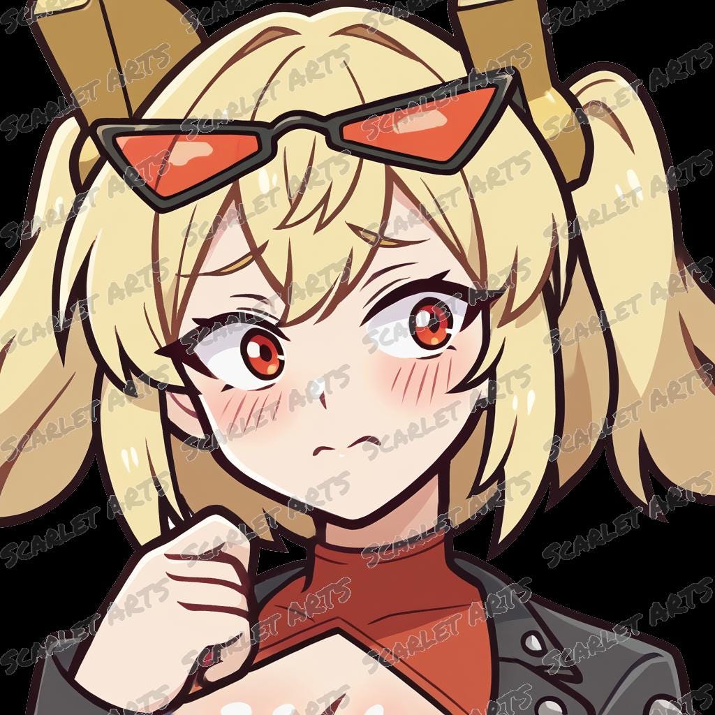 Burnice White Zenless Zone Zero Emotes / Stickers - Anime Chibi Style ...