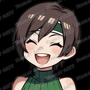 Yuffie Final Fantasy VII FF7 Emotes / Stickers - Anime Chibi Style ...