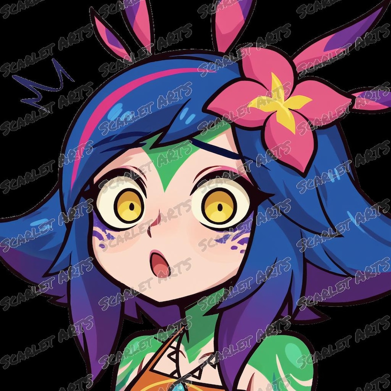 Neeko League of Legends Emotes / Stickers - Anime Chibi Style - Twitch ...