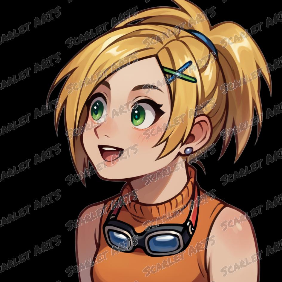 Rikku Final Fantasy X FF10 Emotes / Stickers - Anime Chibi Style ...