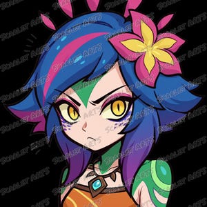 Neeko League of Legends Emotes / Stickers - Anime Chibi Style - Twitch ...