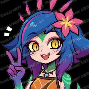 Neeko League of Legends Emotes / Stickers - Anime Chibi Style - Twitch ...