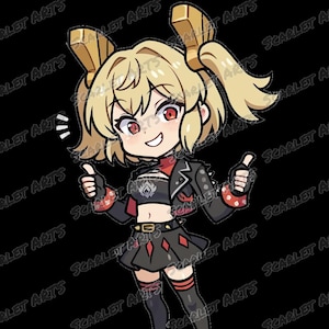Burnice White Zenless Zone Zero Emotes / Stickers - Anime Chibi Style ...