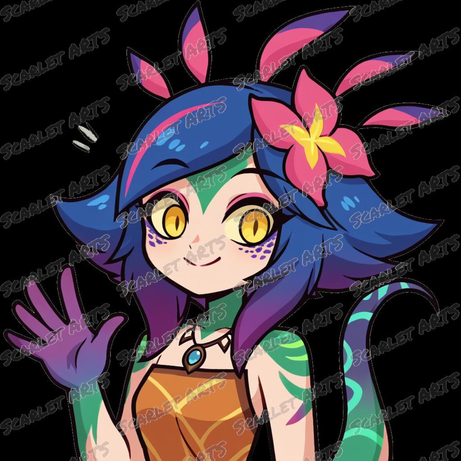 Neeko League of Legends Emotes / Stickers - Anime Chibi Style - Twitch ...