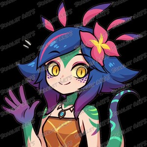 Neeko League of Legends Emotes / Stickers - Anime Chibi Style - Twitch ...