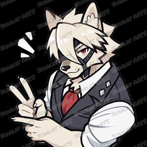 Von Lycaon Zenless Zone Zero Emotes / Stickers - Anime Chibi Style ...