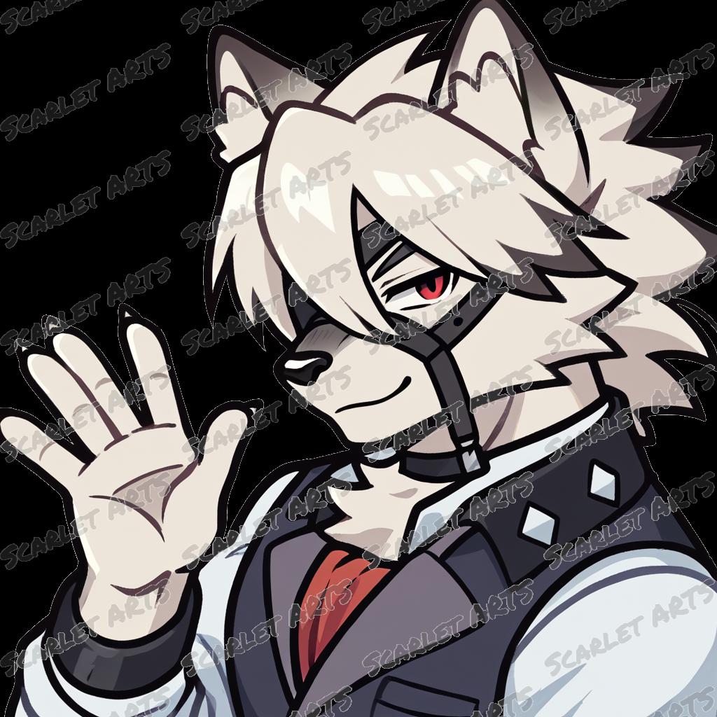 Von Lycaon Zenless Zone Zero Emotes / Stickers - Anime Chibi Style ...