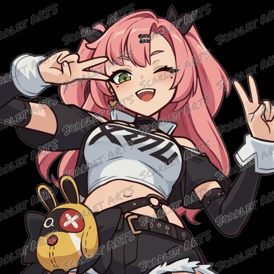 Nicole Demara Zenless Zone Zero Emotes / Stickers - Anime Chibi Style ...