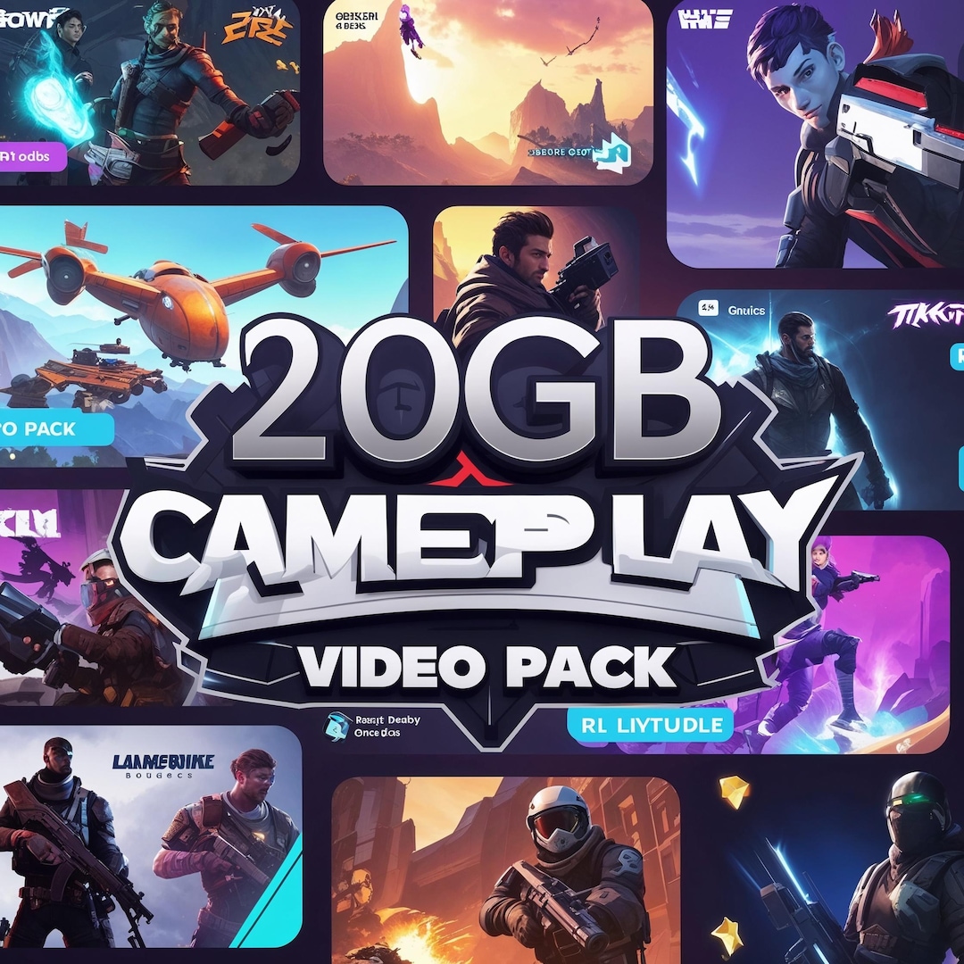 20GB Gameplay Video Clips – Youtube, Tiktok, Reels - Etsy