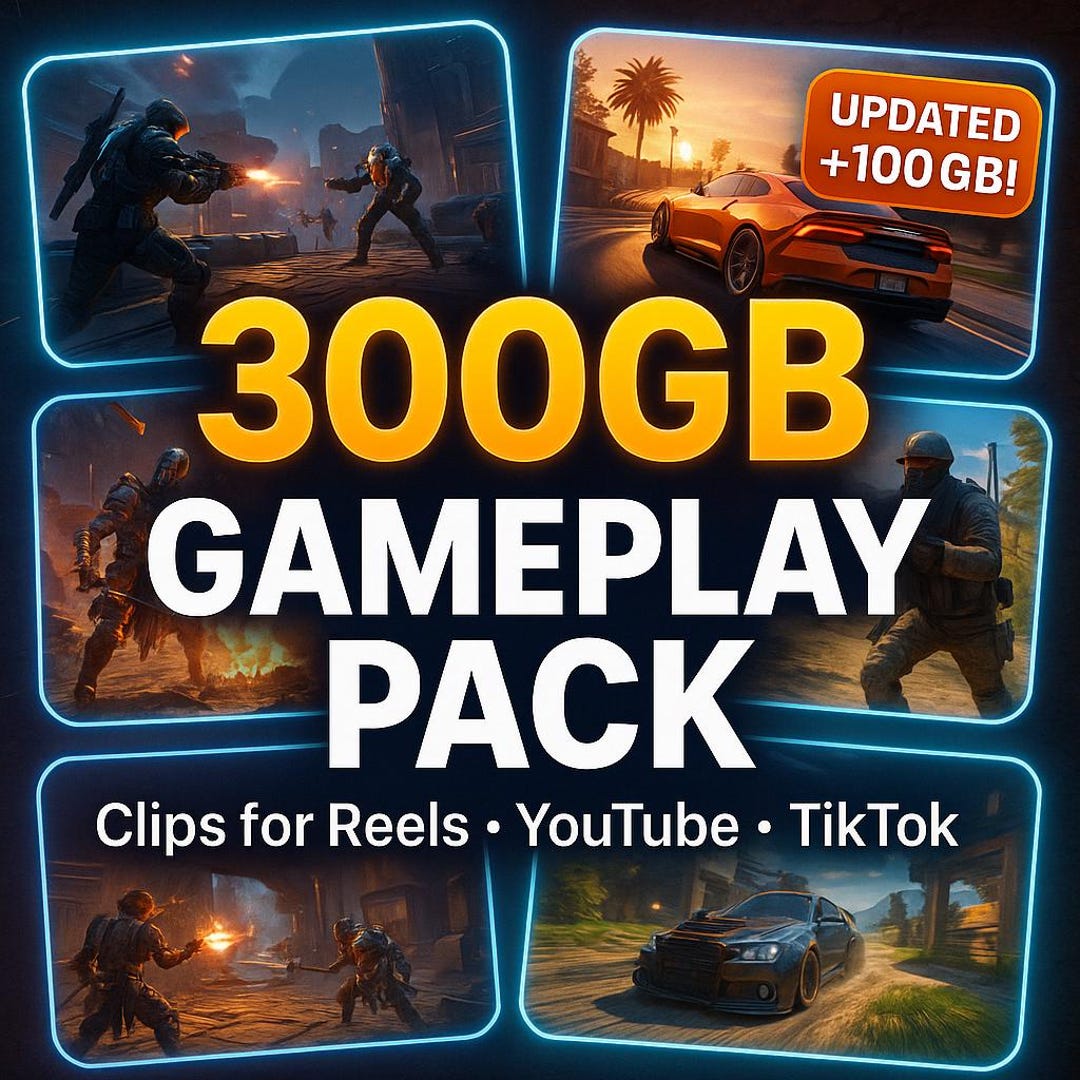 300GB Gameplay Video Clips – Royalty-free Footage for Youtube, Tiktok ...