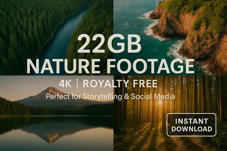 22GB Nature Footage Pack | Storytelling & Social Media Videos | Royalty ...