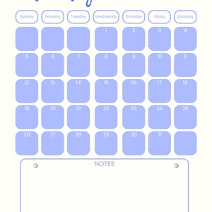 Simple Pastel Blue Planner & Calendar - Etsy