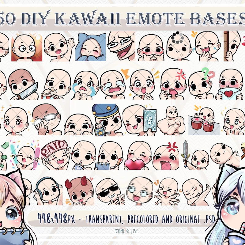 Discord Emote Kawaii - Etsy